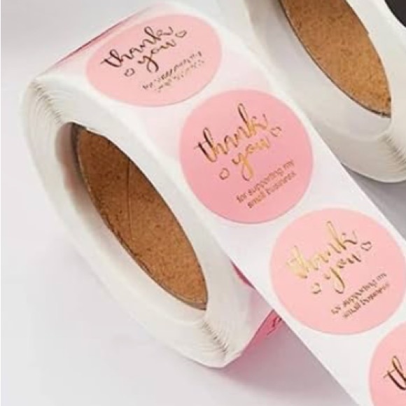 Office | Nwt Roll Of 50 Pcs Thank You For Supporting My Small Business ...